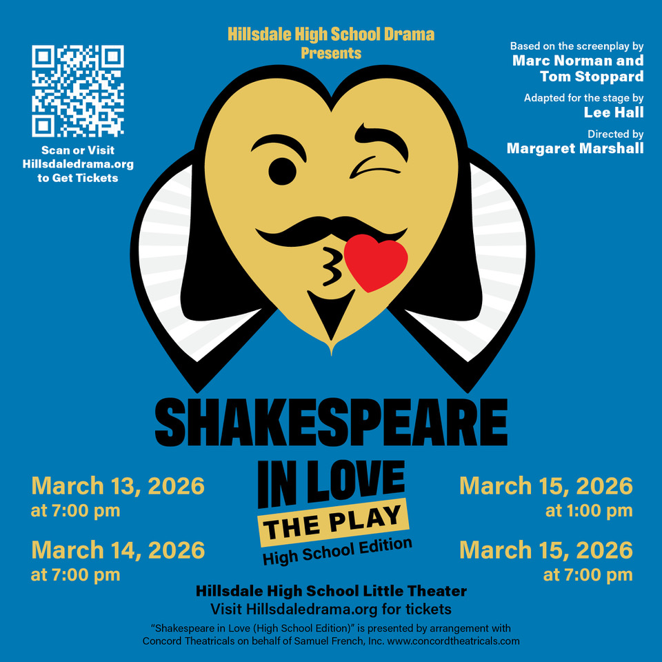 Shakespeare In Love Cast/Crew List Announced! – Hillsdale High School Drama